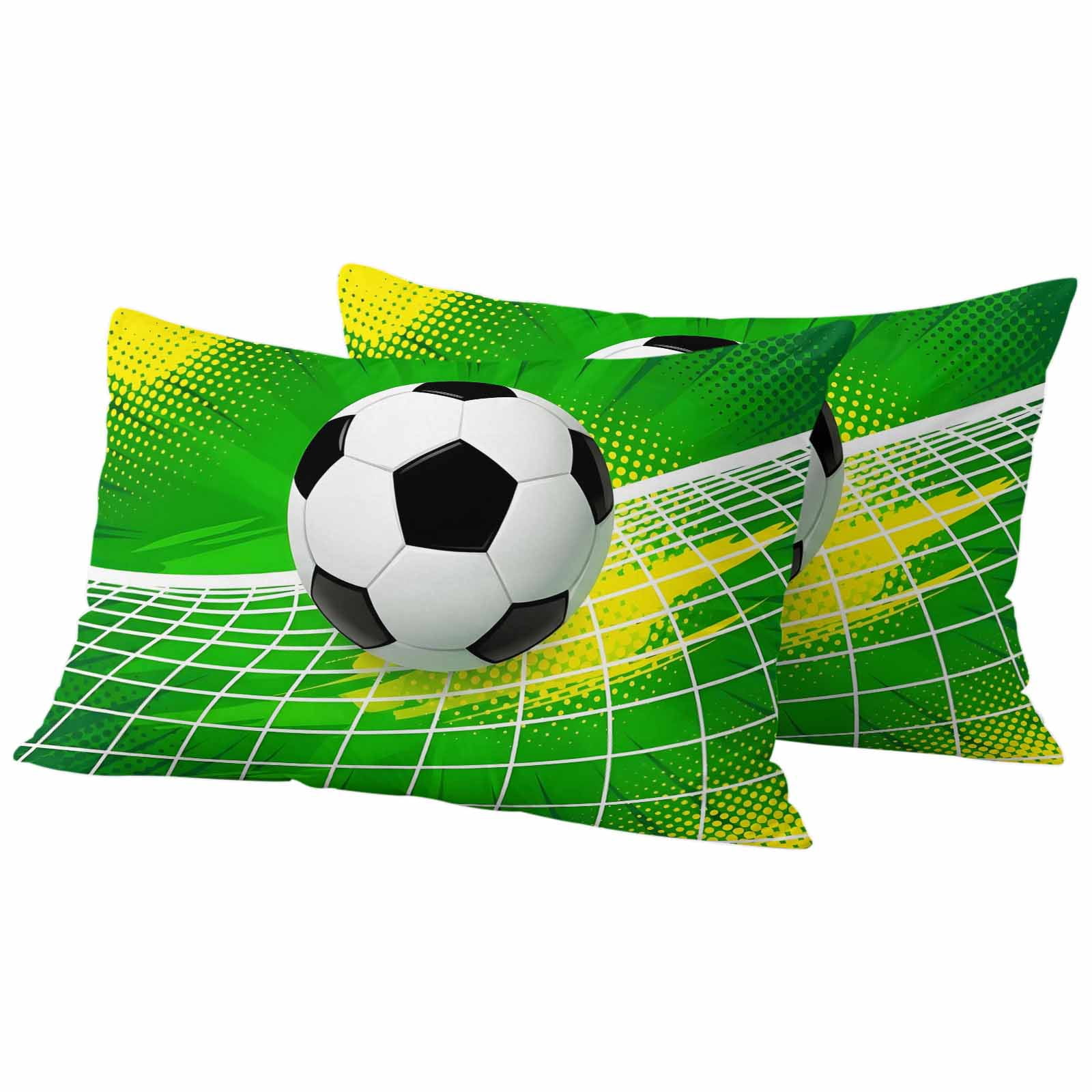 2 Pack Outdoor Waterproof Throw Pillow Covers,Soccer Ball Goal Net ...