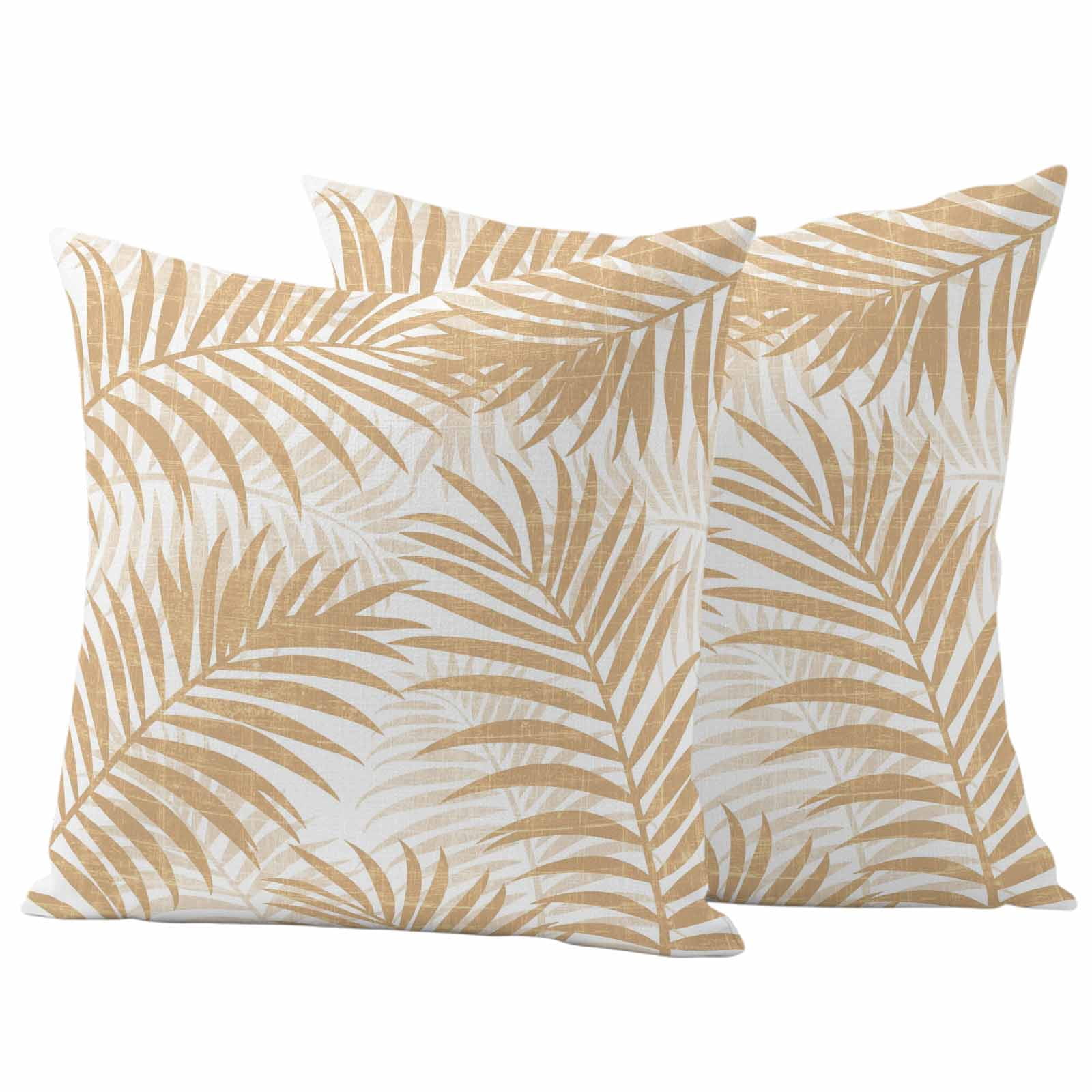 2 Pack Outdoor Waterproof Throw Pillow Covers,Summer Boho Palms Leaves ...