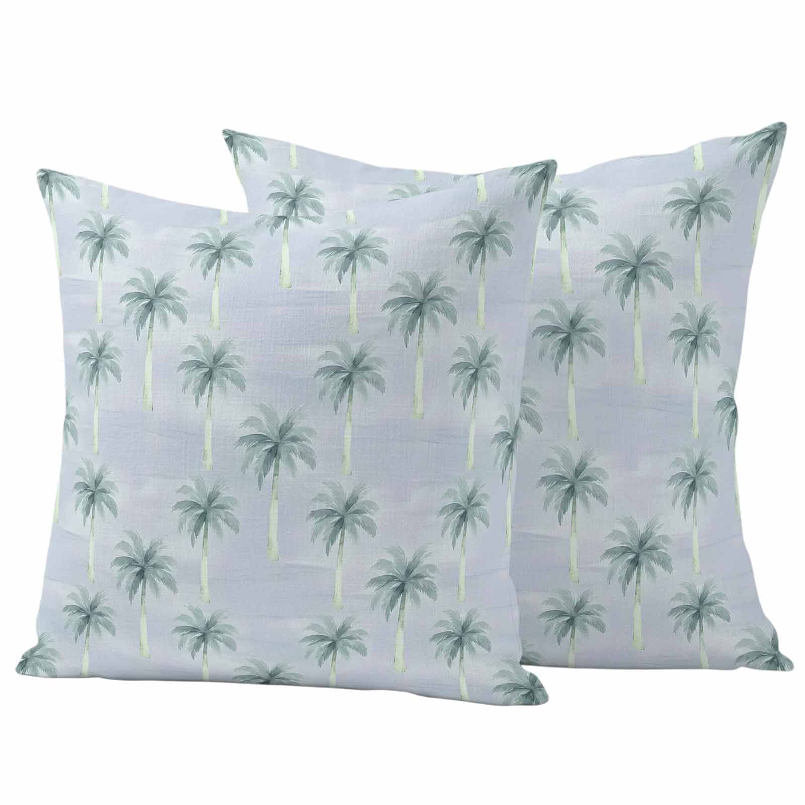 2 Pack Outdoor Waterproof Throw Pillow Covers,Summer Sky Blue Coconut ...