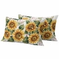 2 Pack Outdoor Waterproof Throw Pillow Covers,Summer Sunflower Rustic ...