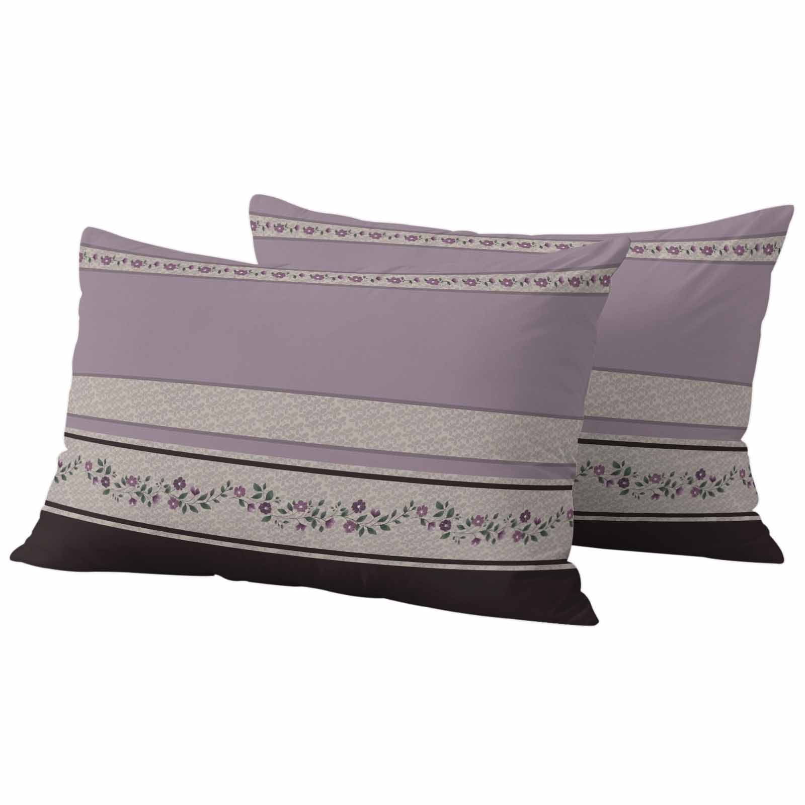 2 Pack Outdoor Waterproof Throw Pillow Covers,Vintage Purple Flower ...
