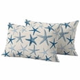 2 Pack Outdoor Waterproof Throw Pillow Covers,Watercolor Ocean Starfish ...