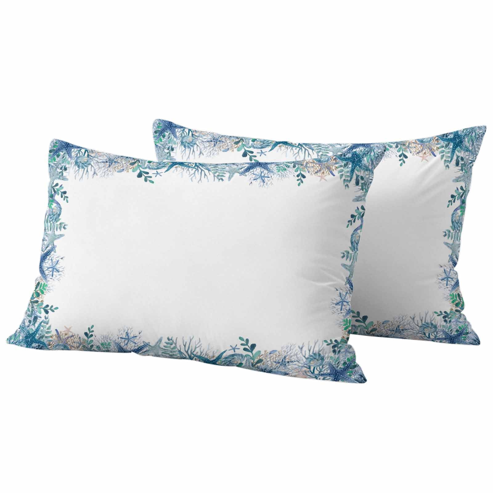 2 Pack Outdoor Waterproof Throw Pillow Covers,Watercolor Ocean Starfish ...
