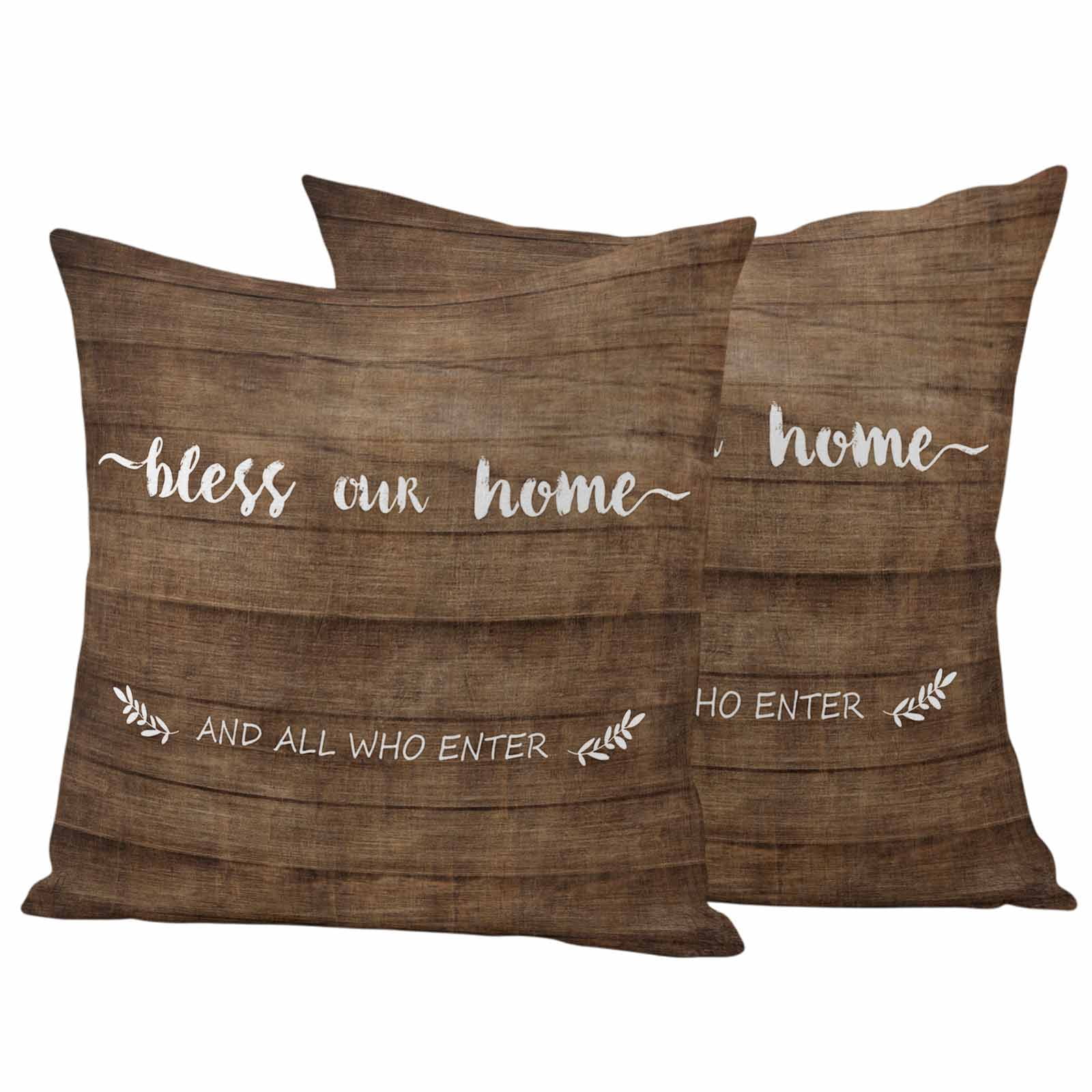 2 Pack Outdoor Waterproof Throw Pillow Covers,White Healing Texts on ...