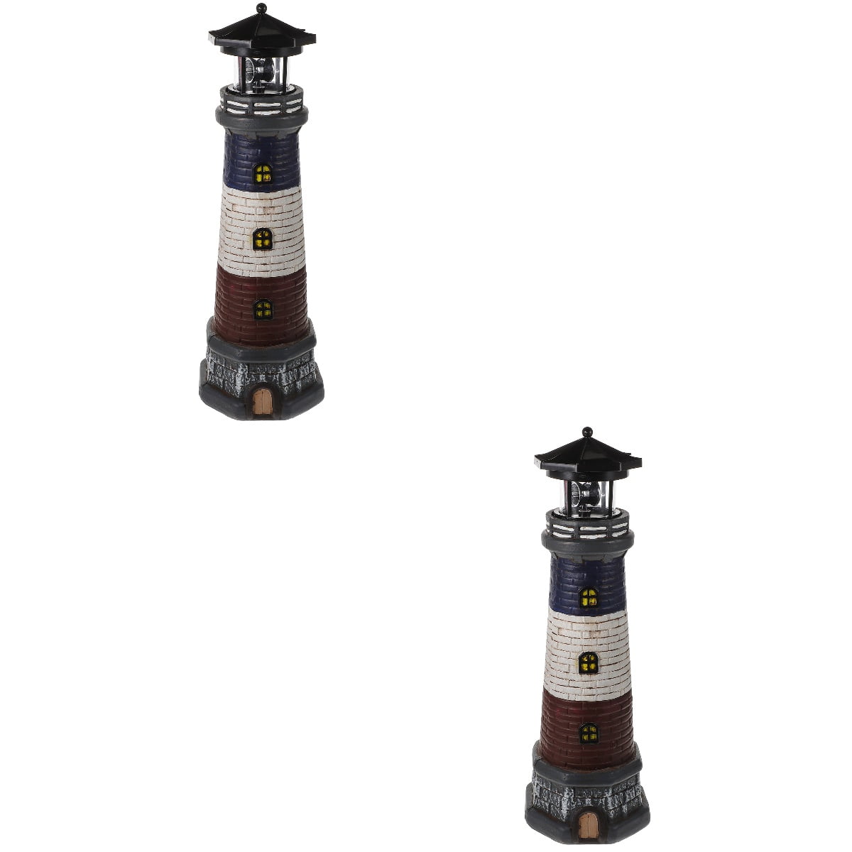 2 Pack Outdoors Lighthouses Garden Path Decor Statue Work - Walmart.com