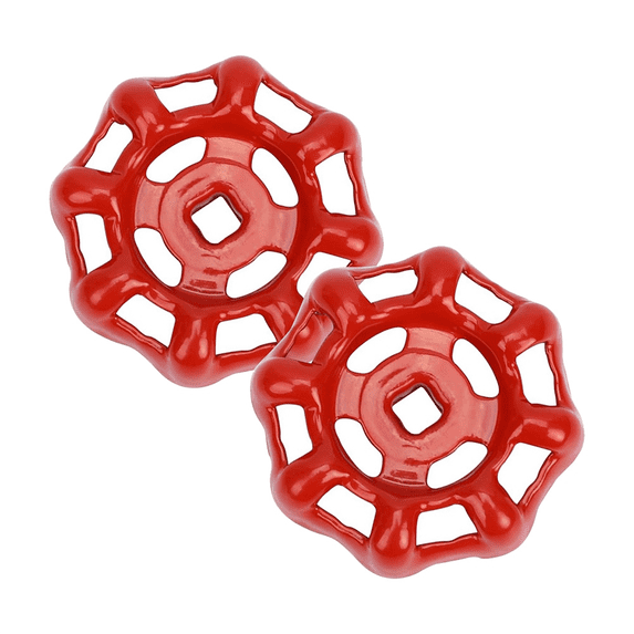 2 Pack Outdoor Faucet Handles, Cast Iron, Red, 7mm x 7mm Square Hole ...
