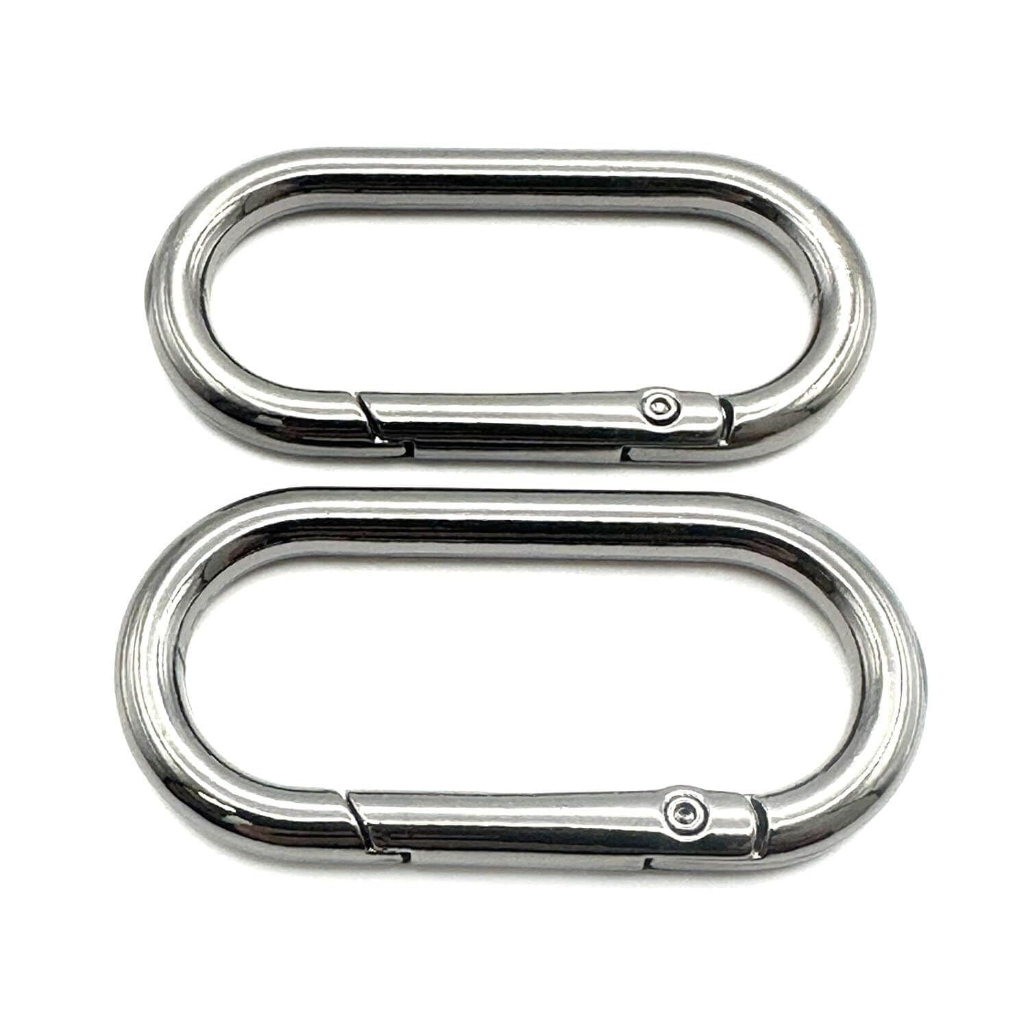 2 Pack Oval Carabiner Clip, Spring O Ring Keychain Purse Clips for ...