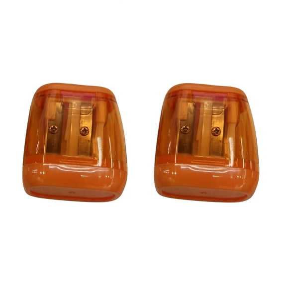 2 Pack Oval Manual Pencil Sharpener with Double Hole Sizes, Clear ...