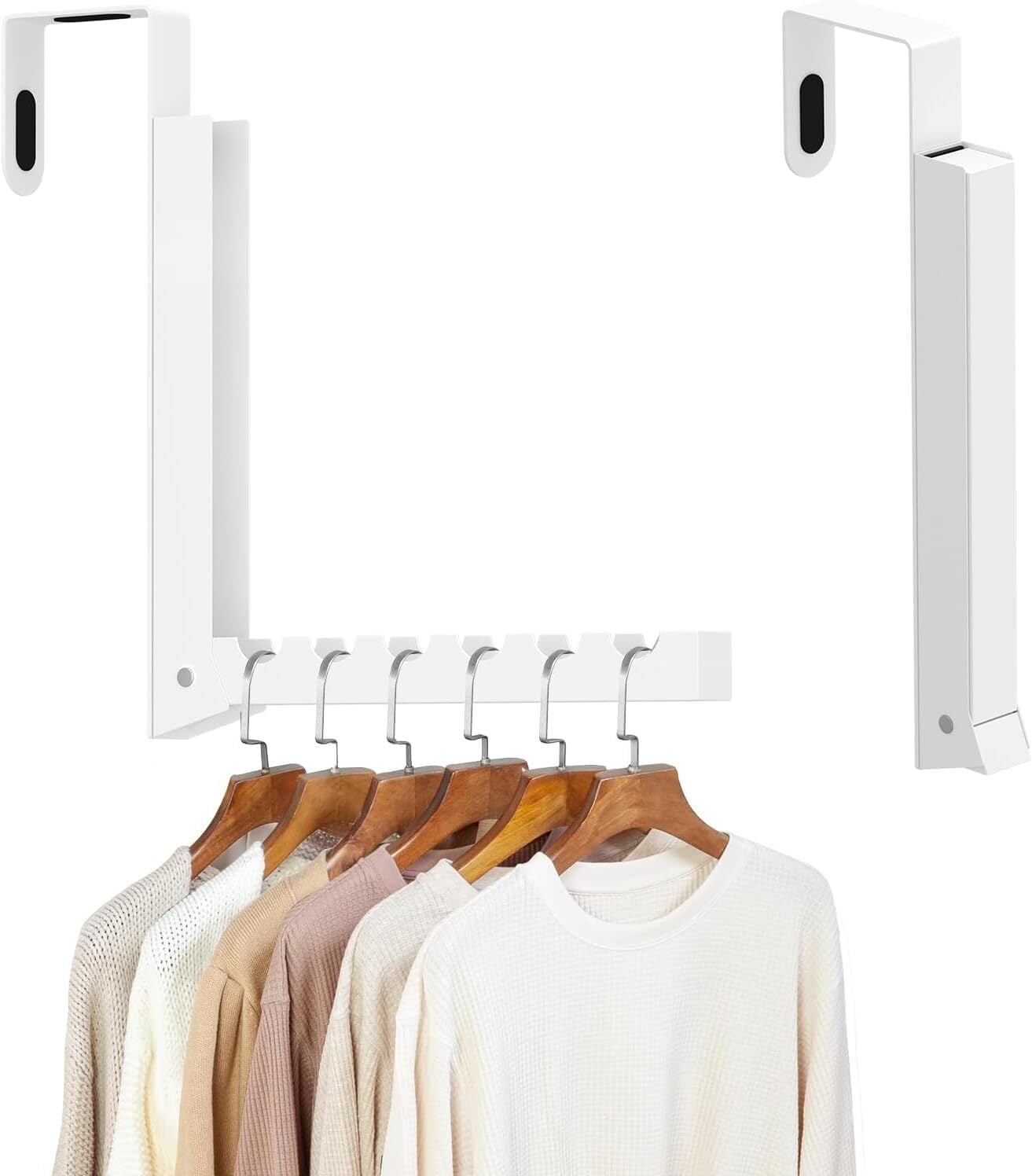 GoXteam, 2 Pack Foldable Over Door Hook Hangers, Heavy Duty, Anti ...