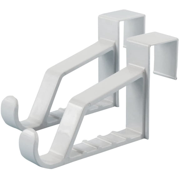 2 Pack Over The Door Hooks for Hangers - Extra Strong White Plastic ...