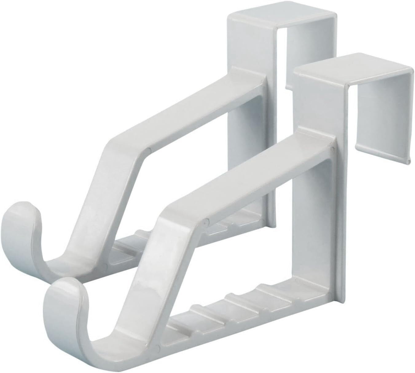 2 Pack Over The Door Hooks for Hangers - Extra Strong White Plastic ...