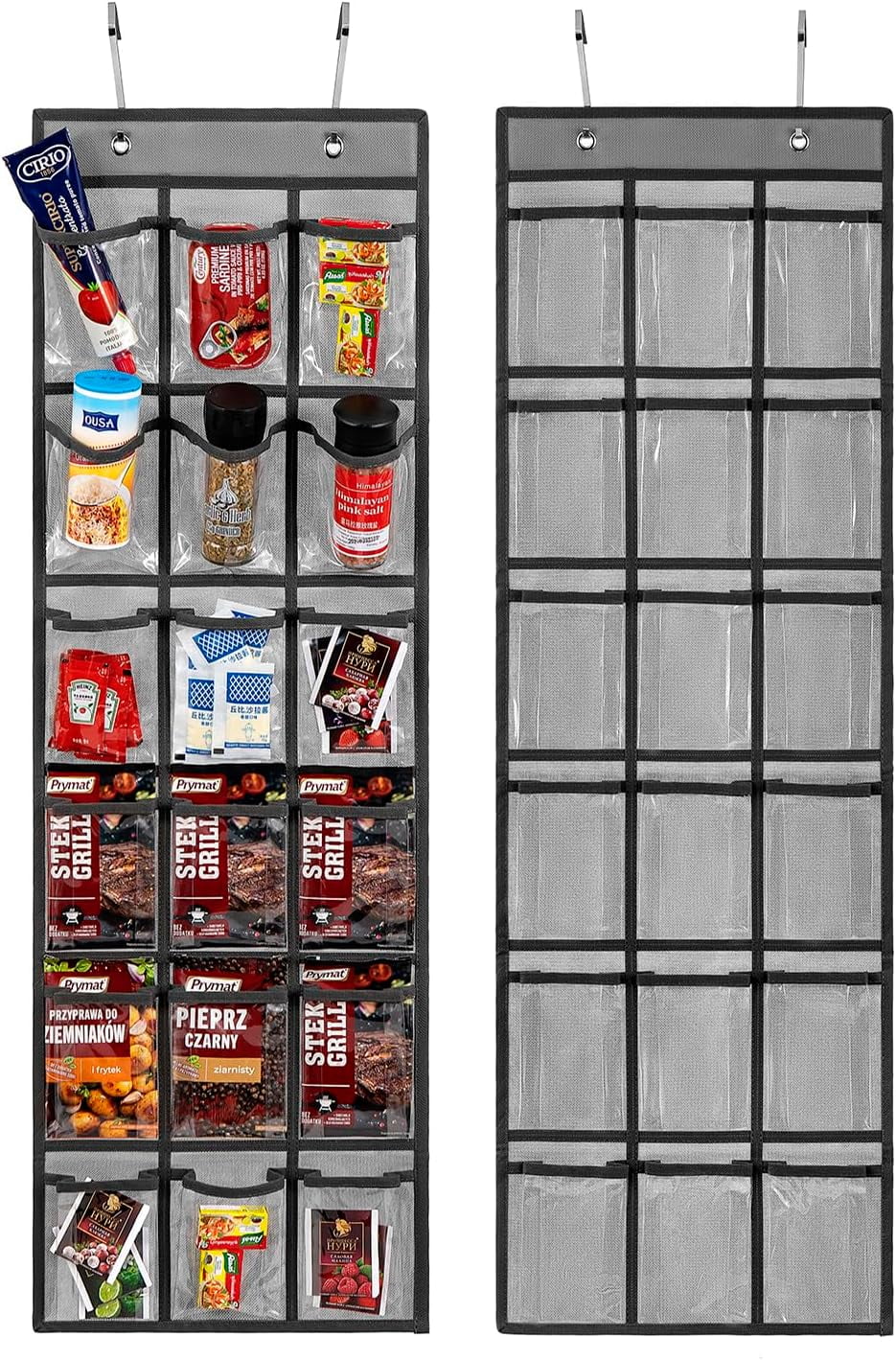 2 Pack Over the Door Pantry Organizer Hanging Seasoning Packet Storage ...