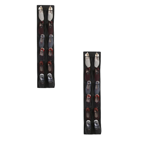 2 Pack Over the Door Shoe Organizer,12 Mesh Pockets Closet Door Shoe ...