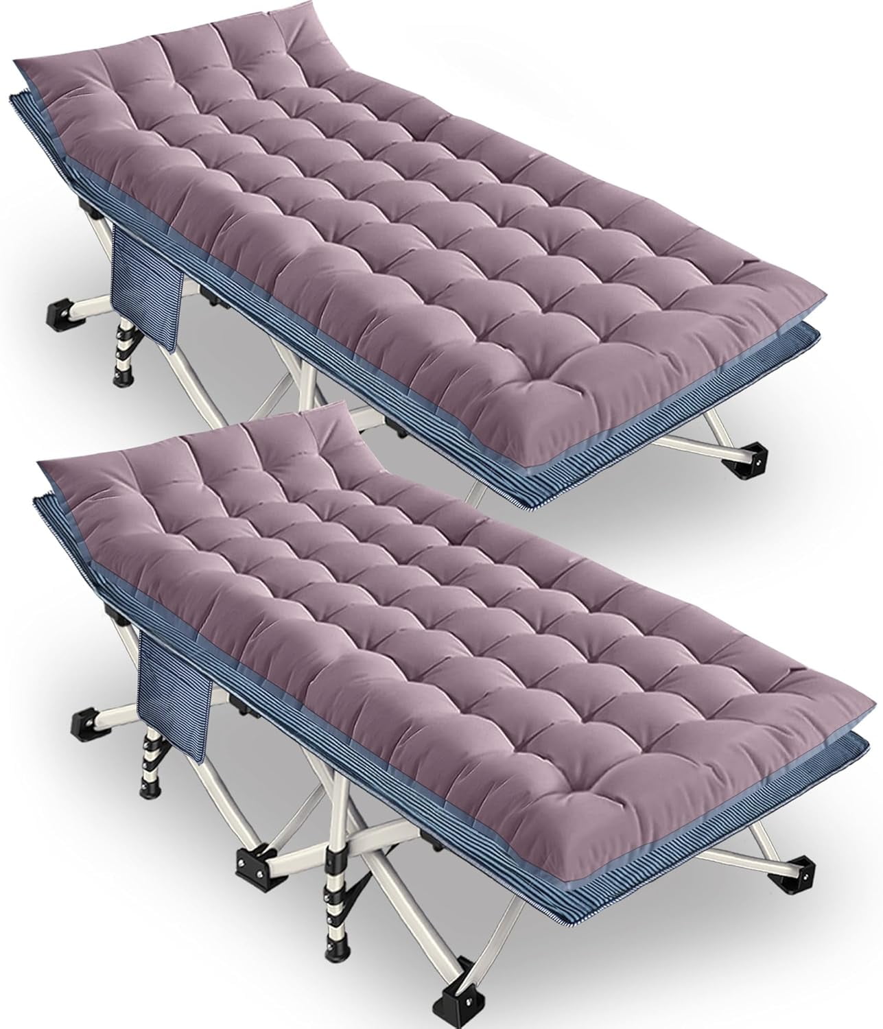 2-Pack Oversize Cot 79x18x32 Inch Extra Large Width XXL Camping Cot ...