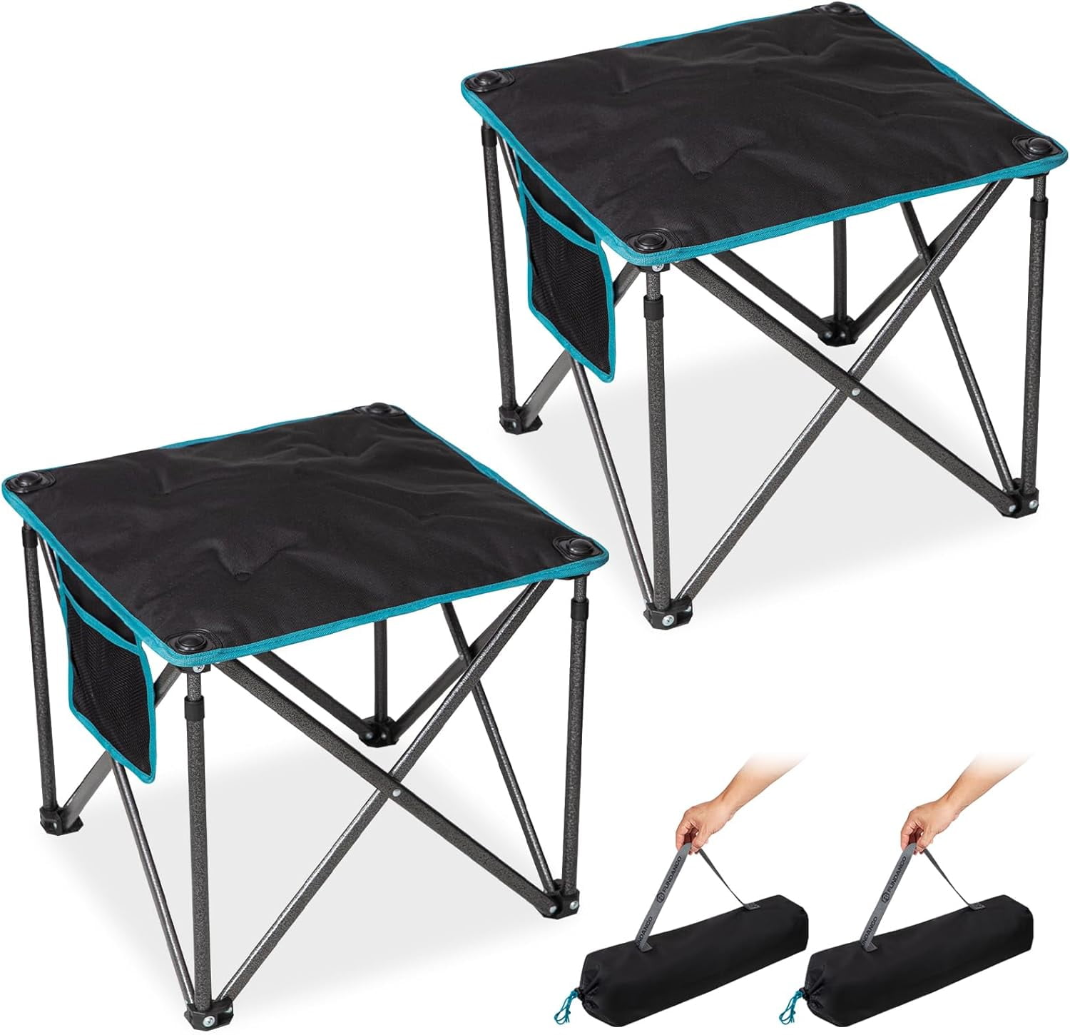 2 Pack Oversized Camping Stool, 18.1 Inch Outdoor Foot Rest 400 Lbs ...