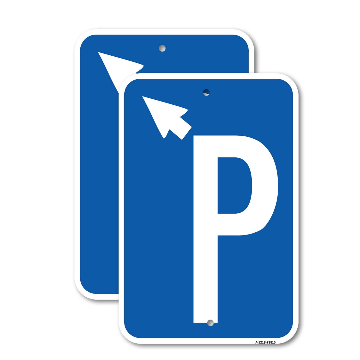 (2 Pack) P Symbol (With Up Arrow Pointing Left) | 12" X 18" Heavy-Gauge ...
