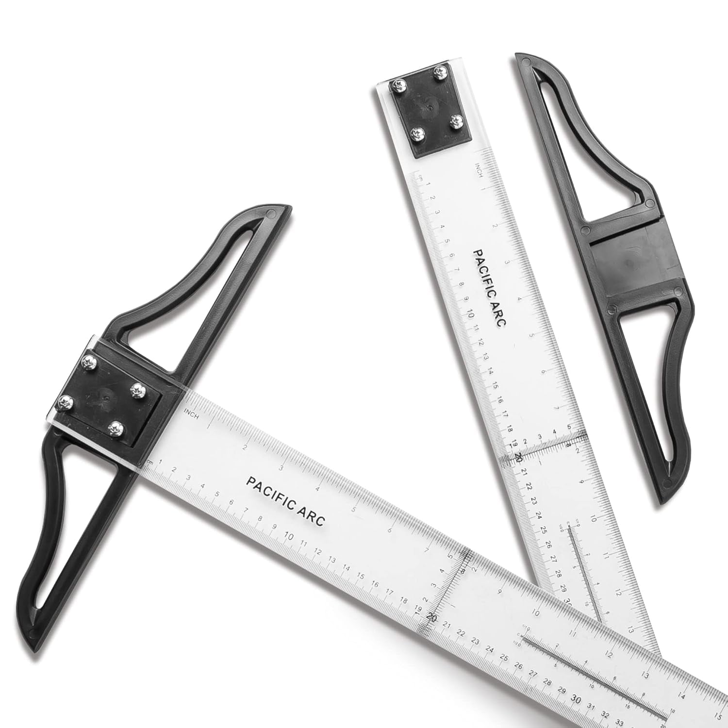 2 Pack - PAWTY 36 Inch T Square, Traditional Acrylic Graduated in Inch ...