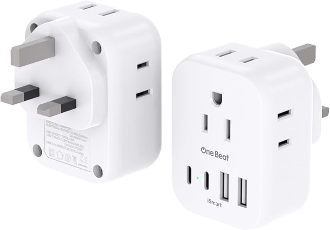 2 Pack PD 20W US to UK Ireland Travel Plug Adapter One Beat Type G ...