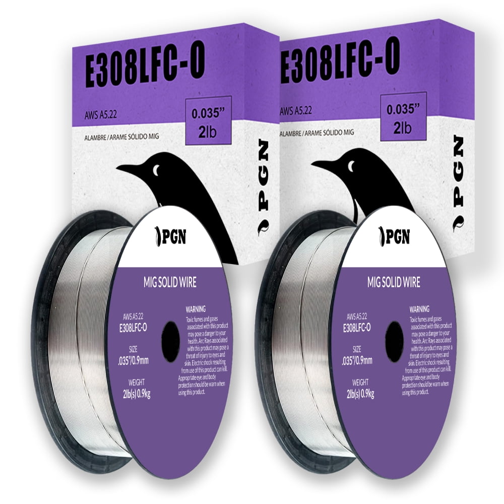 (2 Pack) PGN Stainless Steel Flux Cored MIG Welding Wire - E308LFC-O ...