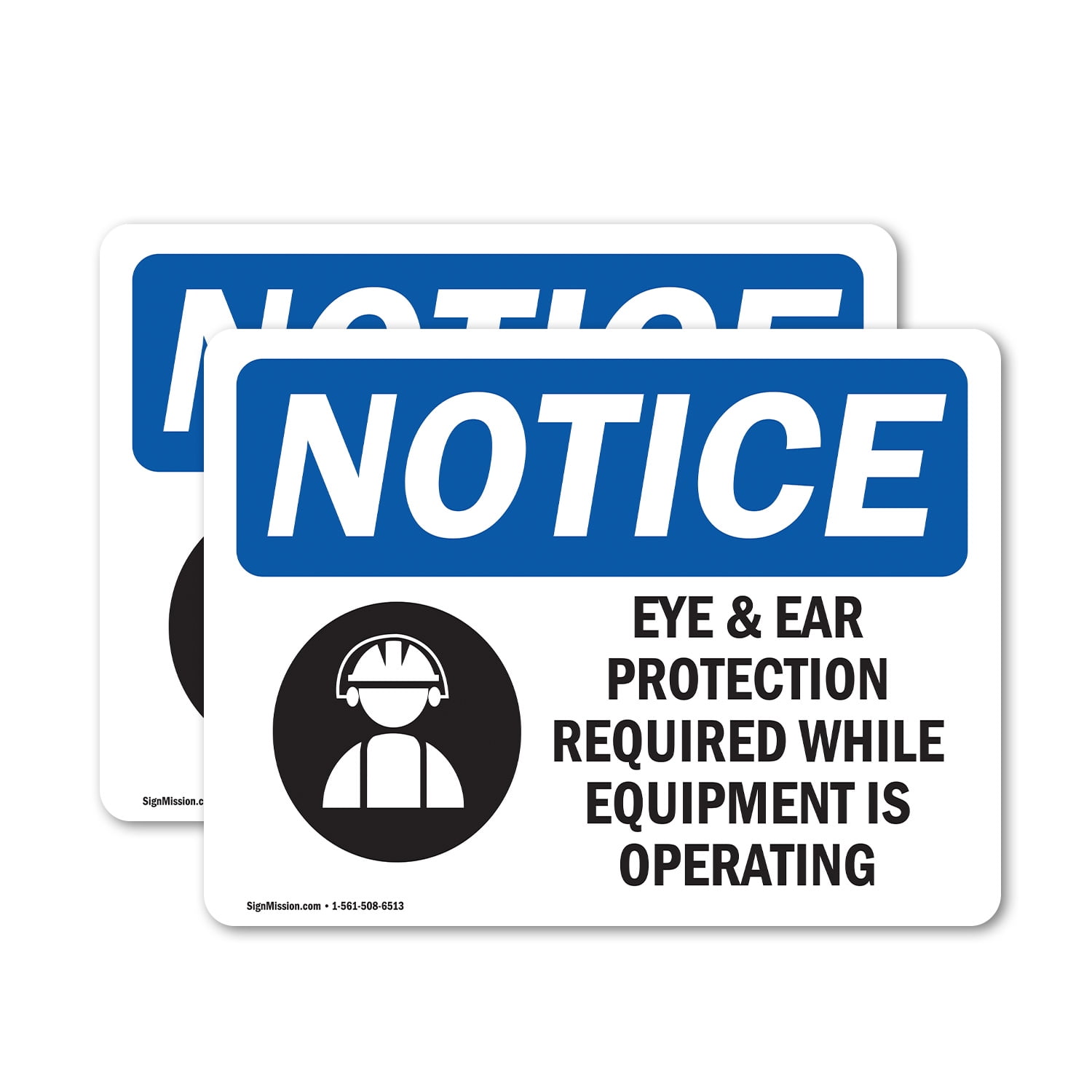 (2 Pack) PPE Multiple OSHA Notice Sign 14 Inch X 10 Inch Vinyl Label ...