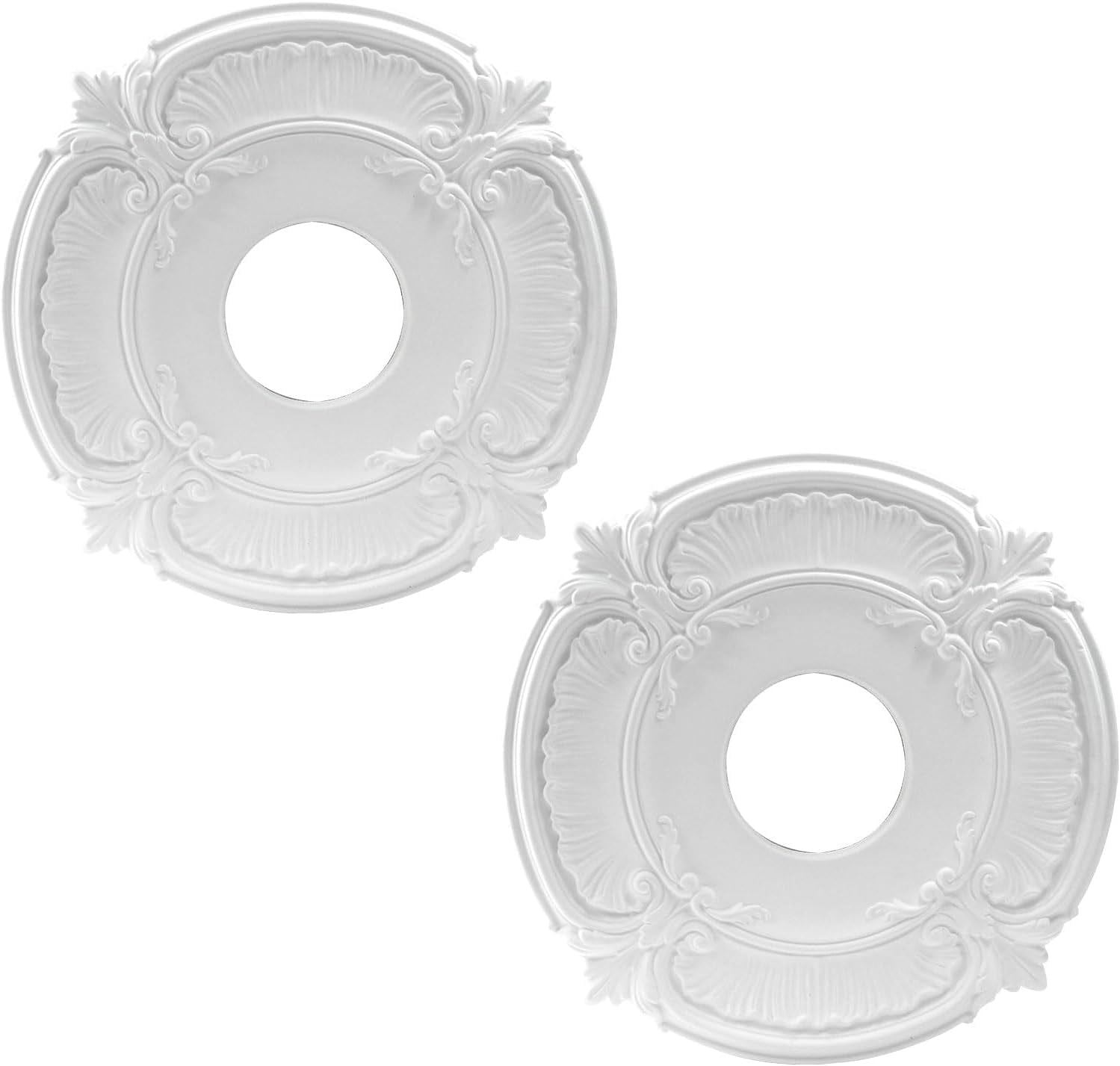 2 Pack PU Ceiling Medallion for Chandeliers, 12 Inch OD x 3.5 Inch ID ...