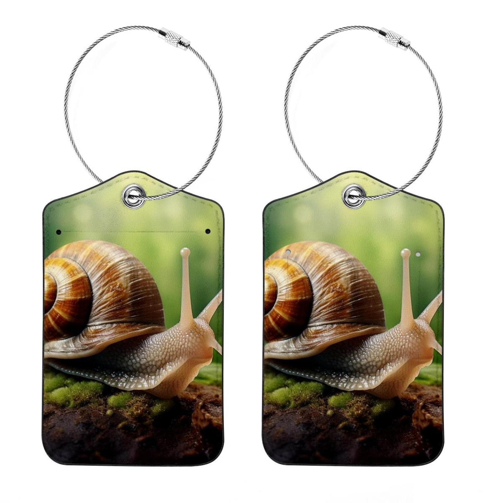 2 Pack PU Leather Luggage Tags for Suitcase with Privacy Flap, Name ID ...