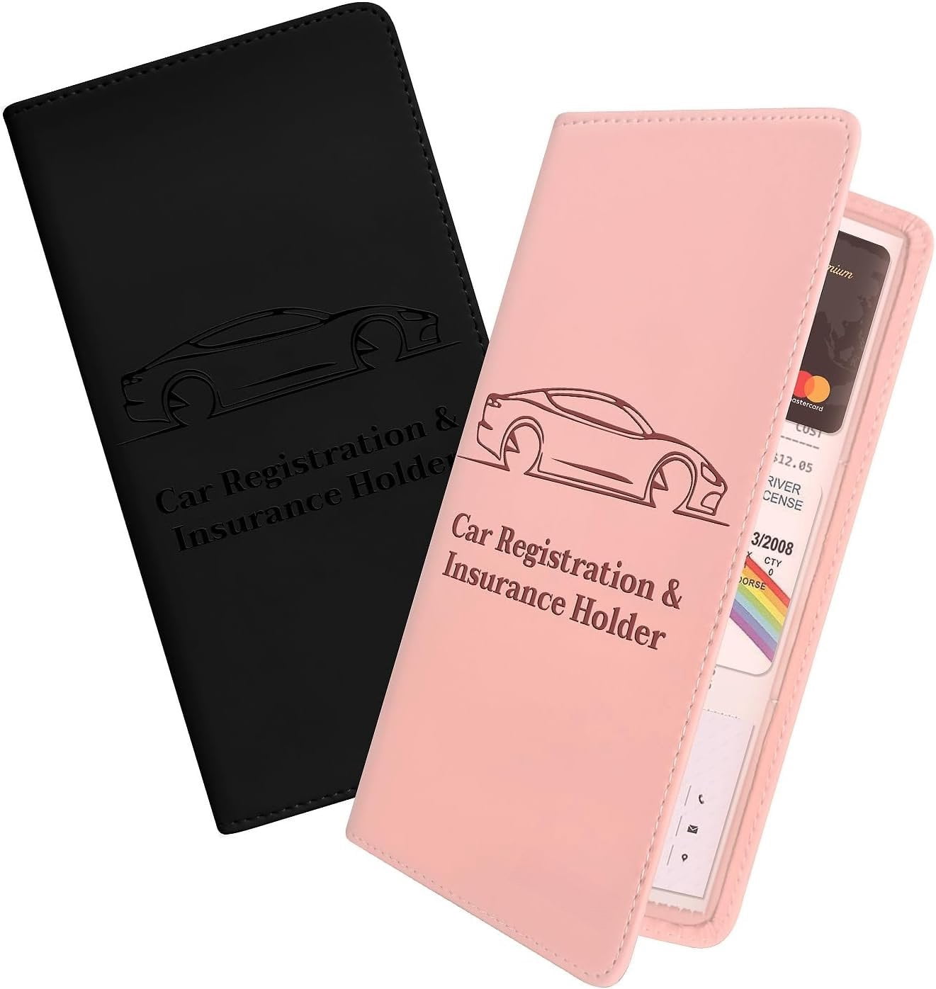 2 Pack PU Registration and Holder Convertible Document Holder with Shut ...
