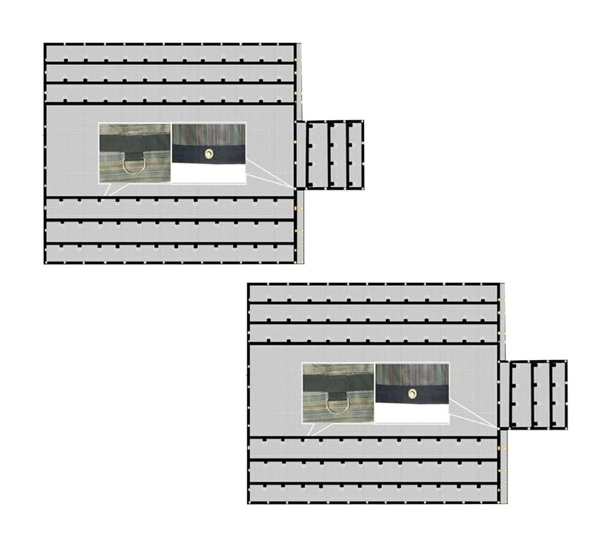 (2 Pack) PVC Coated Bee Net / Bee Hauling Mesh Tarp 24' x 27' with 8 ...