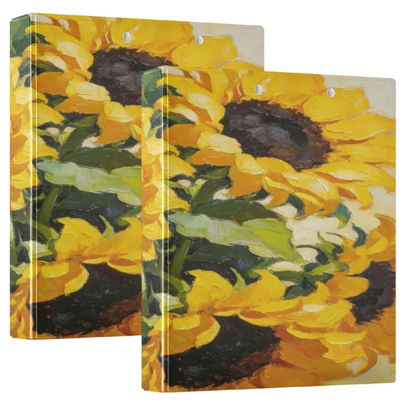 2 Pack PVC Round Ring Binders, 200 Sheet Capacity D-Ring File Folder ...