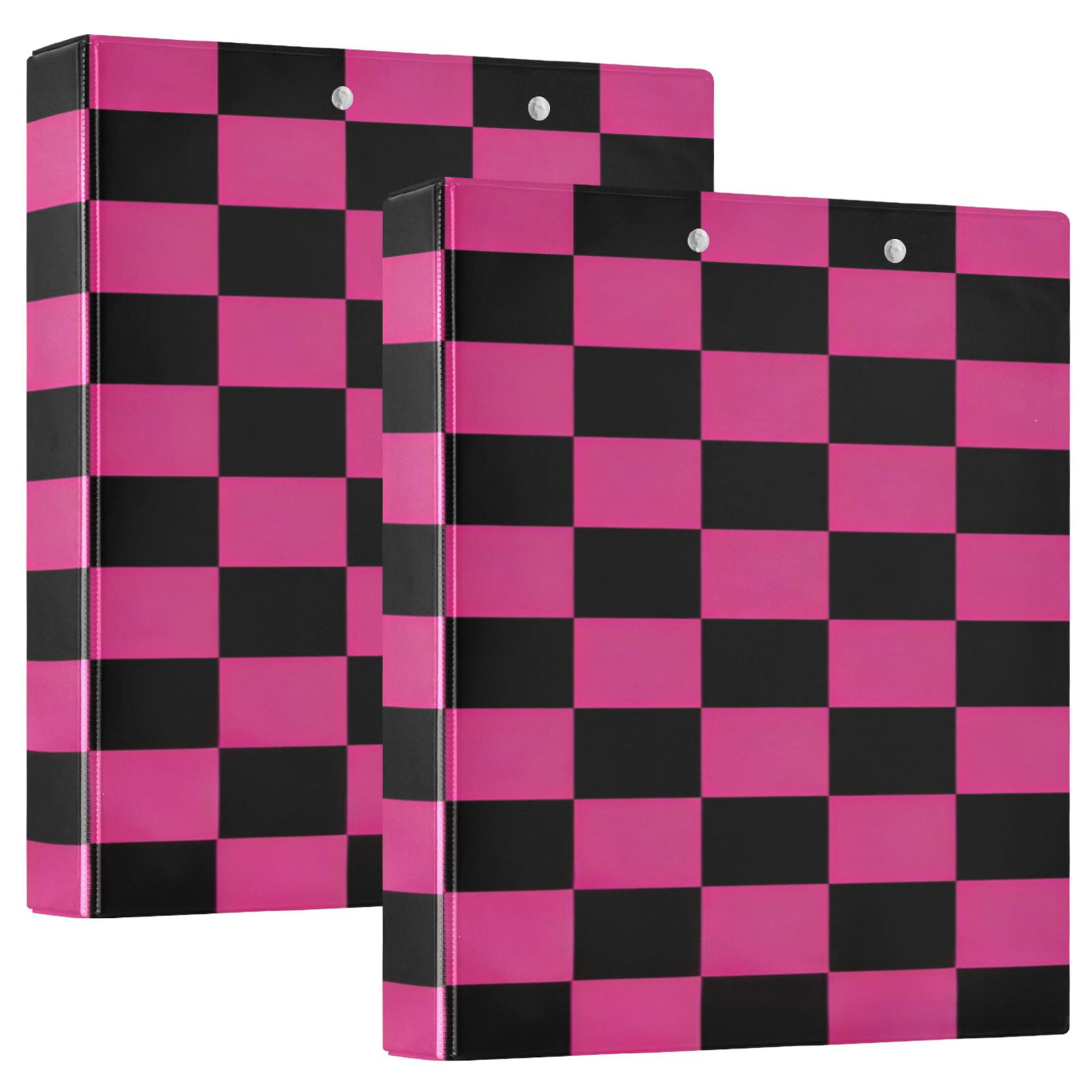 2 Pack PVC Round Ring Binders, 200 Sheet Capacity D-Ring File Folder ...