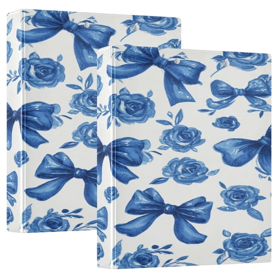 2 Pack PVC Round Ring Binders, 200 Sheet Capacity D-Ring File Folder ...
