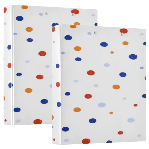 2 Pack PVC Round Ring Binders, 200 Sheet Capacity D-Ring File Folder ...