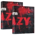 2 Pack PVC Round Ring Binders, 200 Sheet Capacity D-Ring File Folder ...