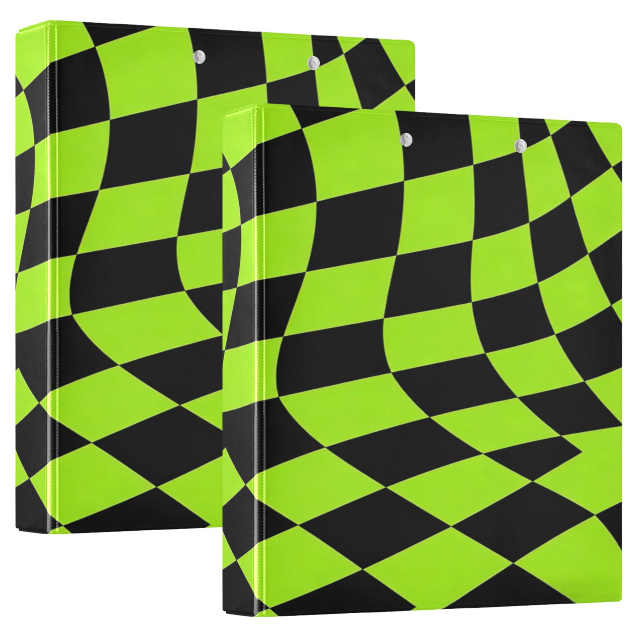 2 Pack PVC Round Ring Binders, 200 Sheet Capacity D-Ring File Folder ...