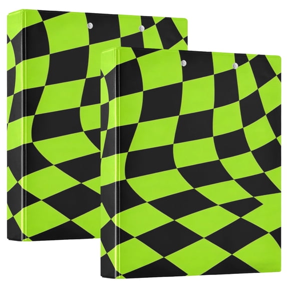 2 Pack PVC Round Ring Binders, 200 Sheet Capacity D-Ring File Folder ...