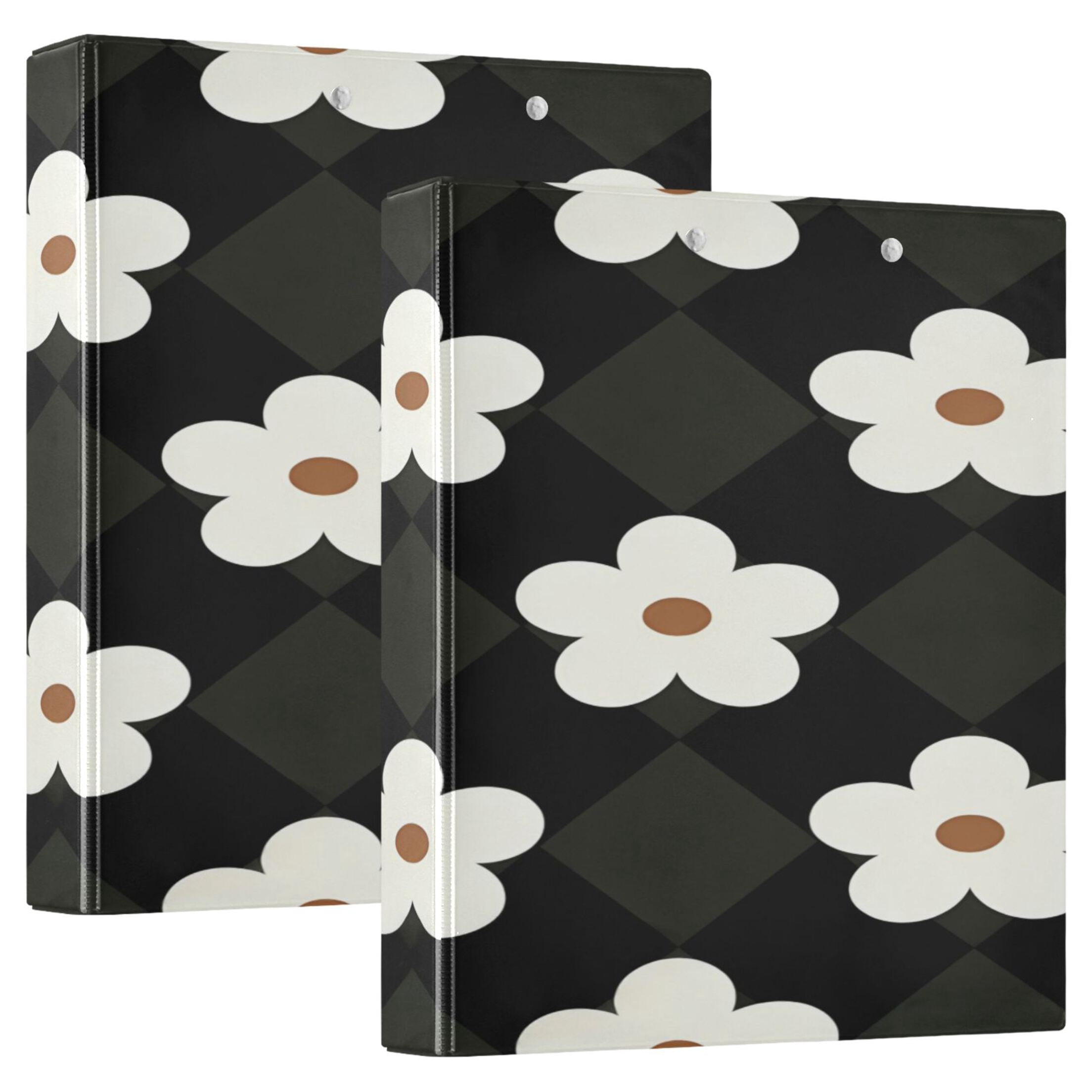 2 Pack PVC Round Ring Binders, 200 Sheet Capacity D-Ring File Folder ...
