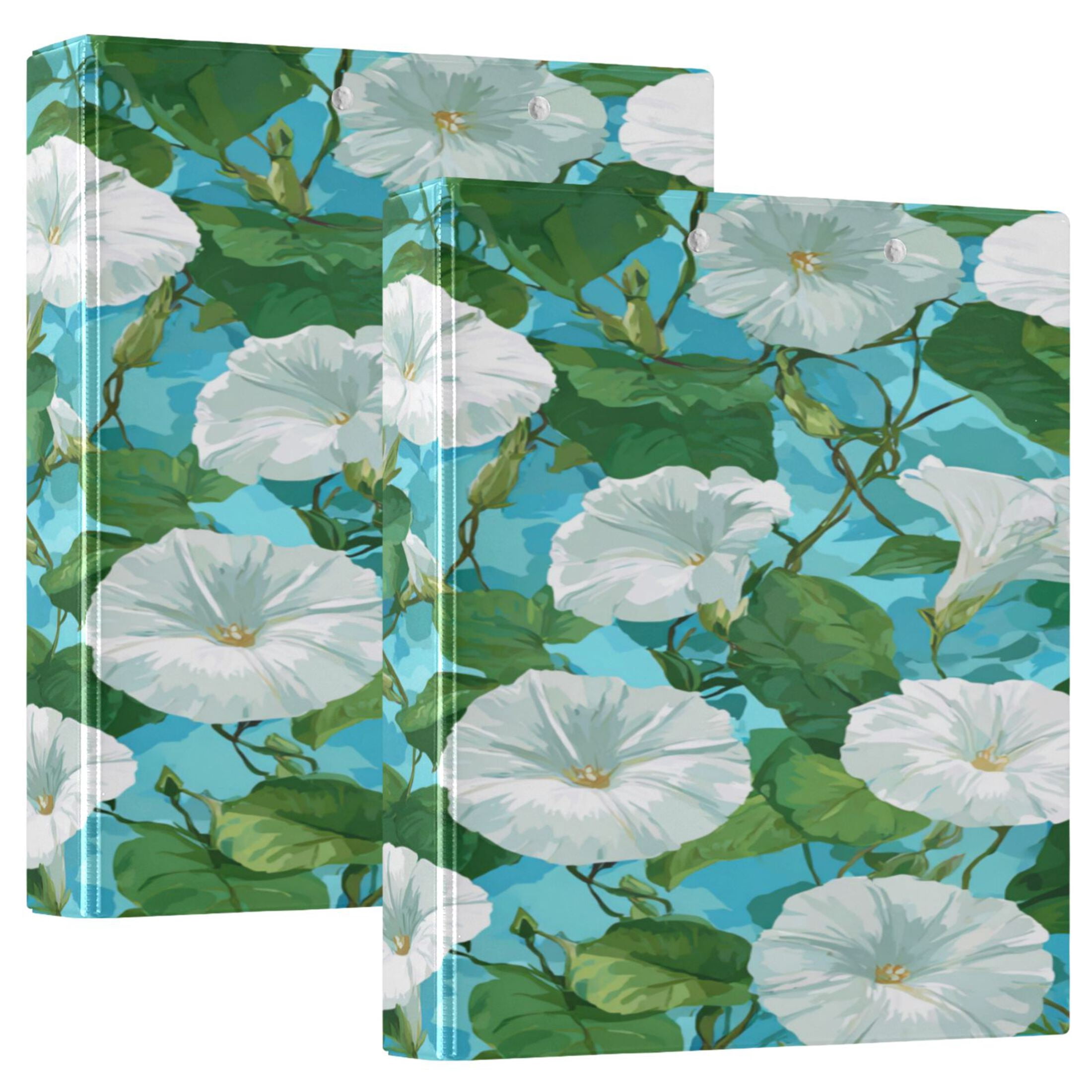 2 Pack PVC Round Ring Binders, 200 Sheet Capacity D-Ring File Folder ...