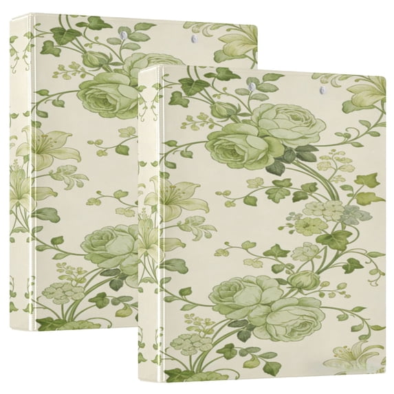 2 Pack PVC Round Ring Binders, 200 Sheet Capacity D-Ring File Folder ...