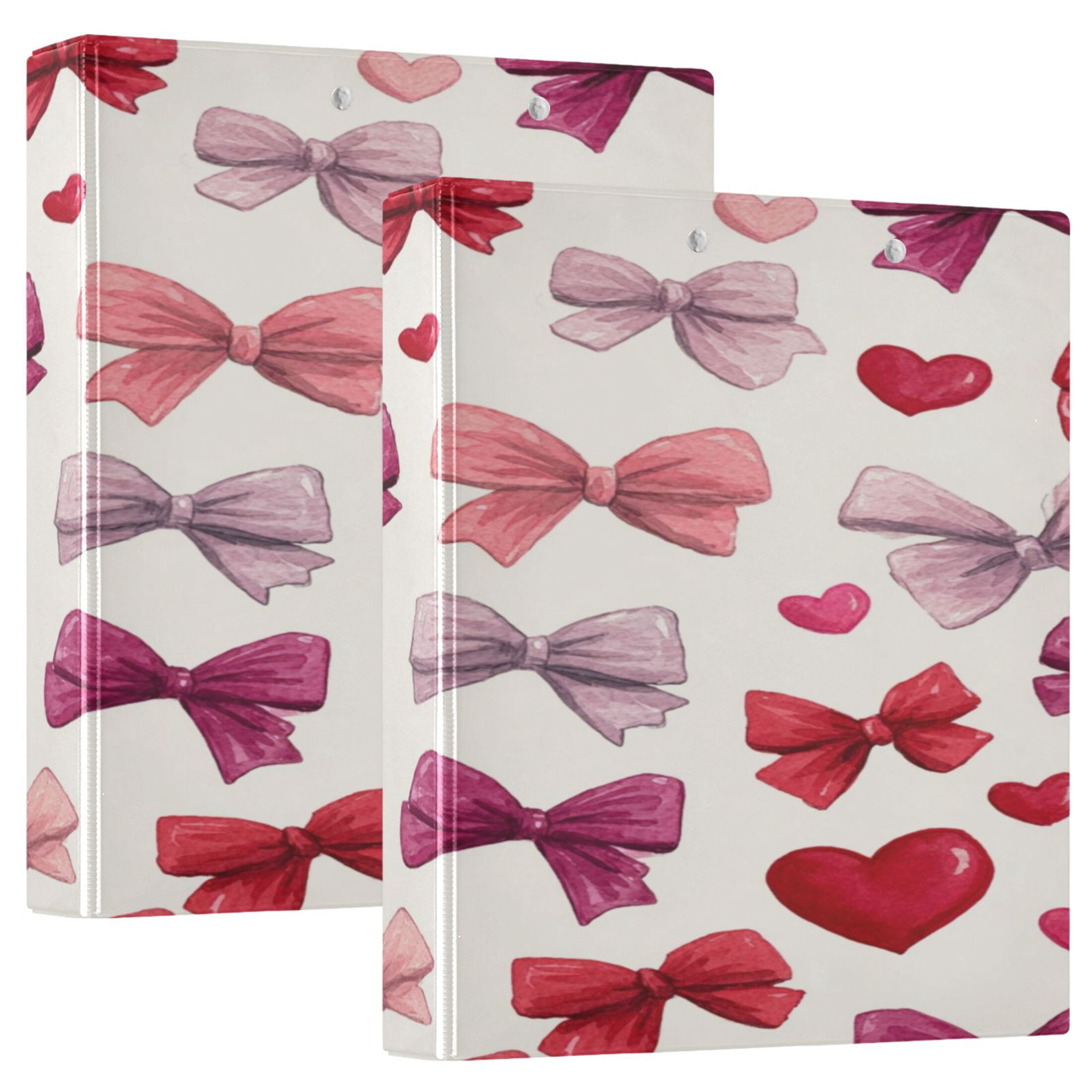 2 Pack PVC Round Ring Binders, 200 Sheet Capacity D-Ring File Folder ...
