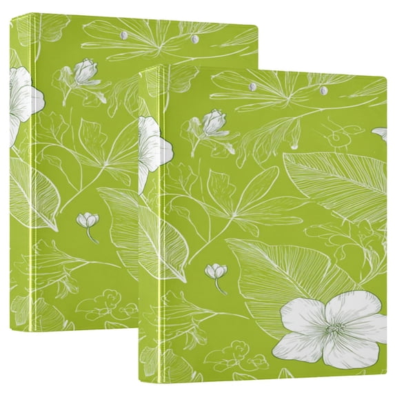 2 Pack PVC Round Ring Binders, 200 Sheet Capacity D-Ring File Folder ...