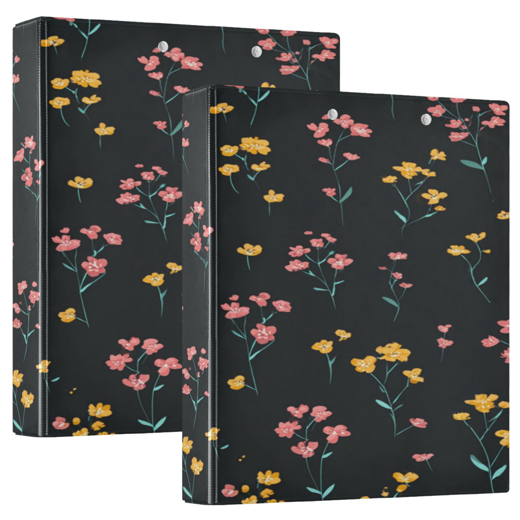2 Pack PVC Round Ring Binders, 200 Sheet Capacity D-Ring File Folder ...