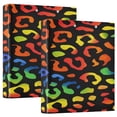 2 Pack PVC Round Ring Binders, 200 Sheet Capacity D-Ring File Folder ...
