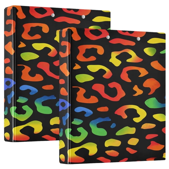 2 Pack PVC Round Ring Binders, 200 Sheet Capacity D-Ring File Folder ...