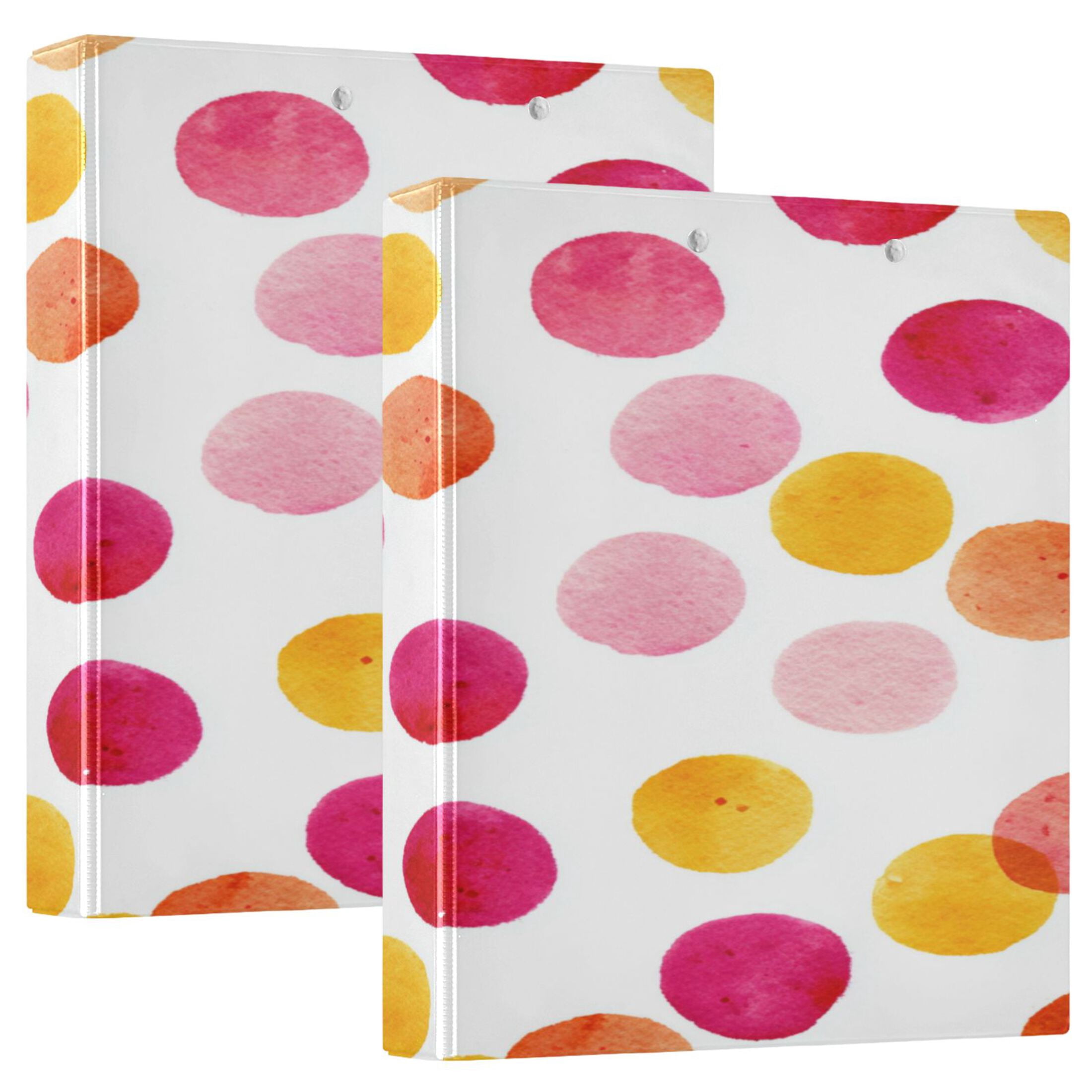 2 Pack PVC Round Ring Binders, 200 Sheet Capacity D-Ring File Folder ...