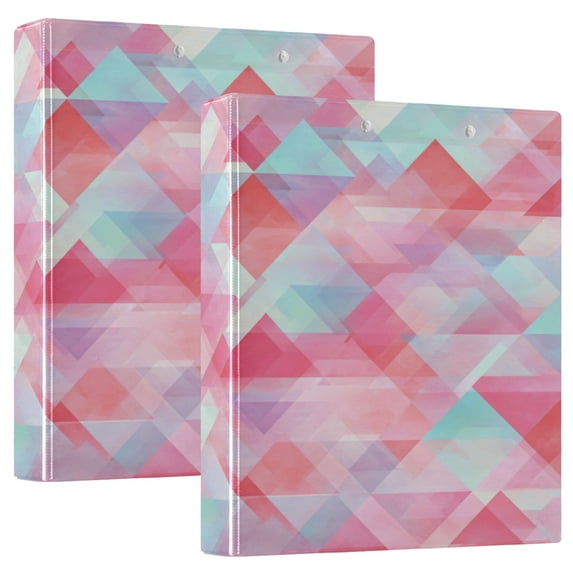 2 Pack PVC Round Ring Binders, 200 Sheet Capacity D-Ring File Folder ...