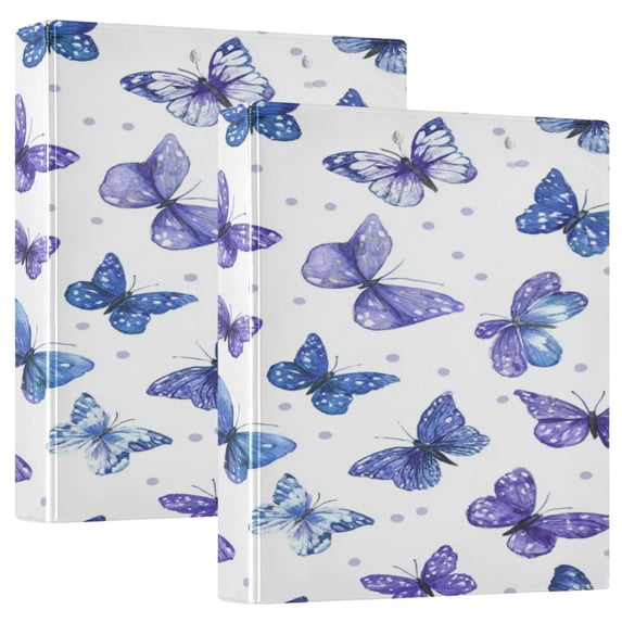 2 Pack PVC Round Ring Binders, 200 Sheet Capacity D-Ring File Folder ...