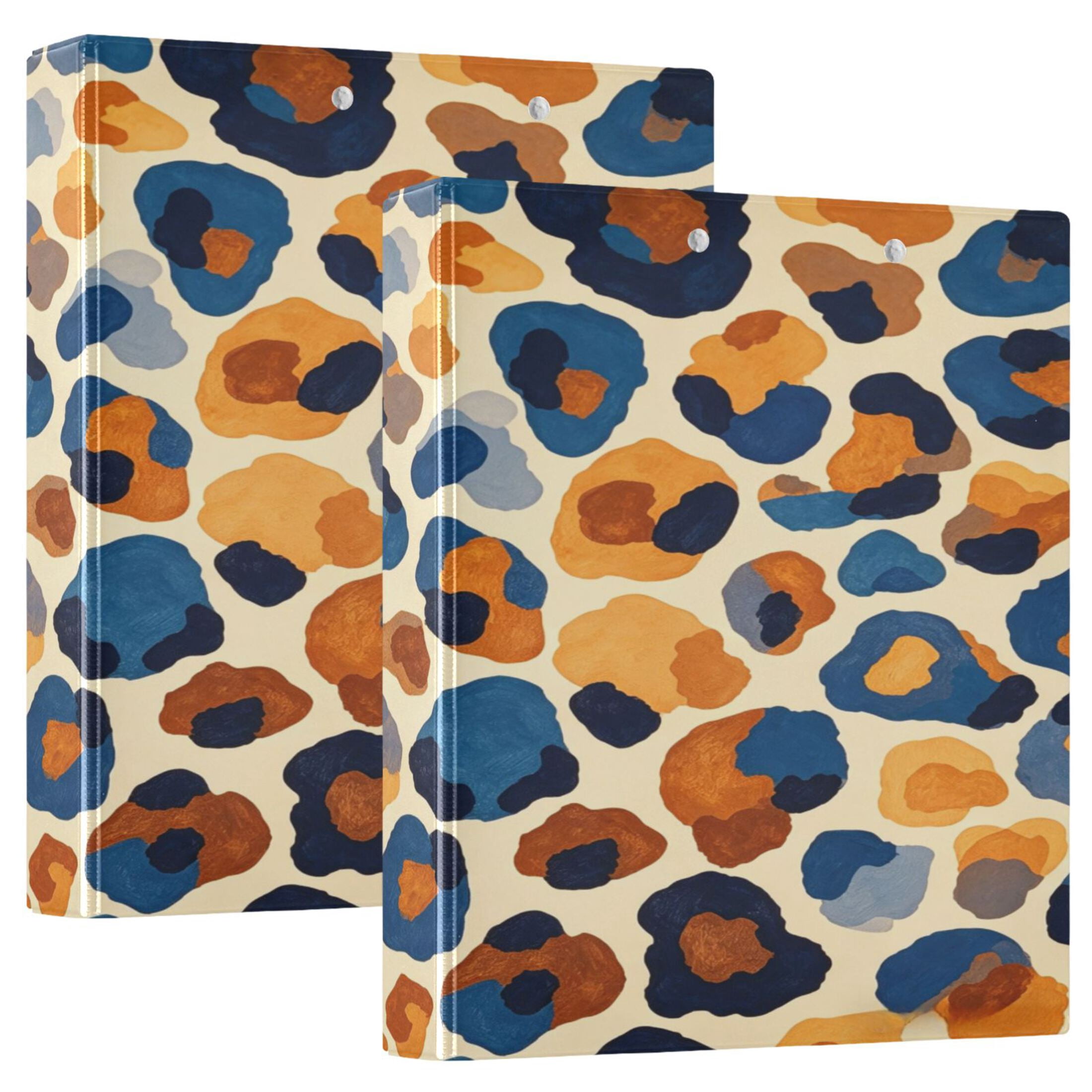 2 Pack PVC Round Ring Binders, 200 Sheet Capacity D-Ring File Folder ...