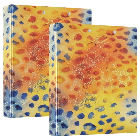2 Pack PVC Round Ring Binders, 200 Sheet Capacity D-Ring File Folder ...