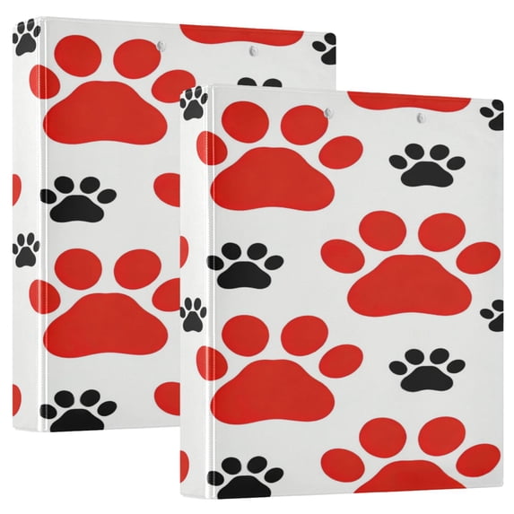 2 Pack PVC Round Ring Binders, 200 Sheet Capacity D-Ring File Folder ...