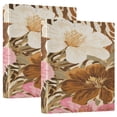 2 Pack PVC Round Ring Binders, 200 Sheet Capacity D-Ring File Folder ...